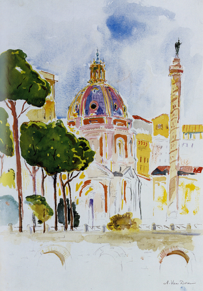 Watercolor: GALLERY: Adam Van Doren's Architecture Watercolors ...