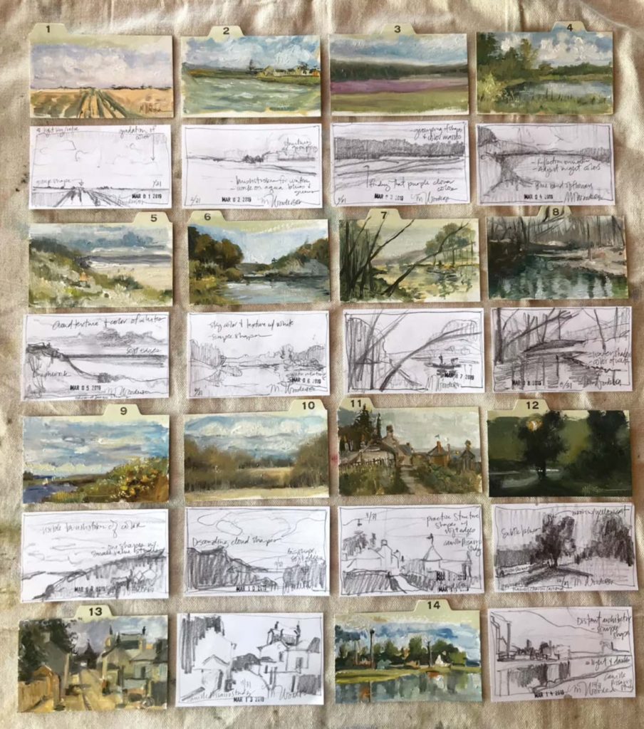 The Index Card Art Project: Paint for 31 Days | Artists Network